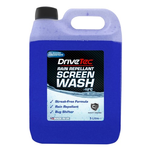 DriveTec Screen Wash & Rain Repellent 5L 5 Litre Concentrate Dirt ...
