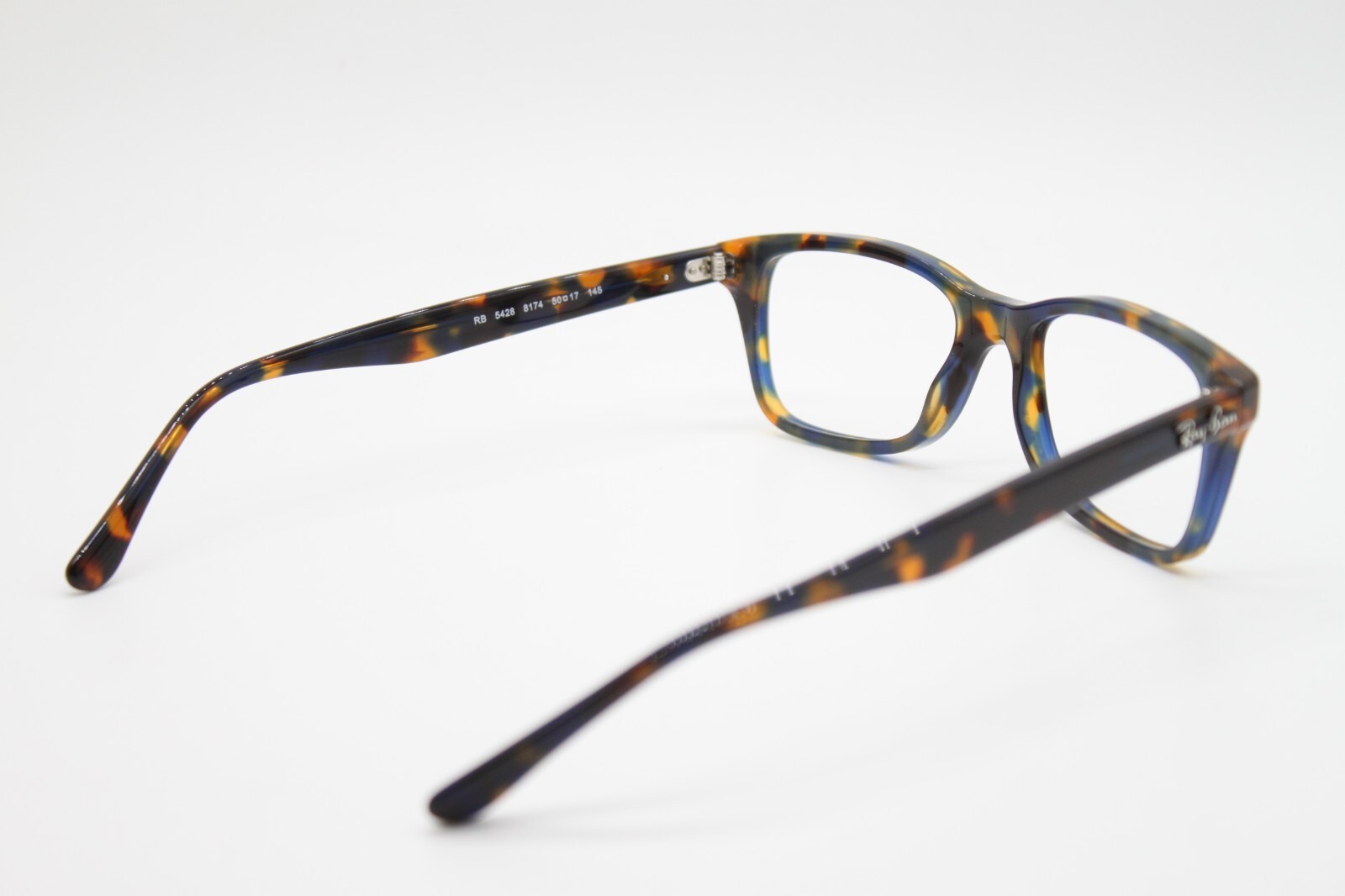 NEW RAY-BAN RB 5428 8174 HAVANA BLUE AUTHENTIC EYEGLASSES 50-17 | eBay