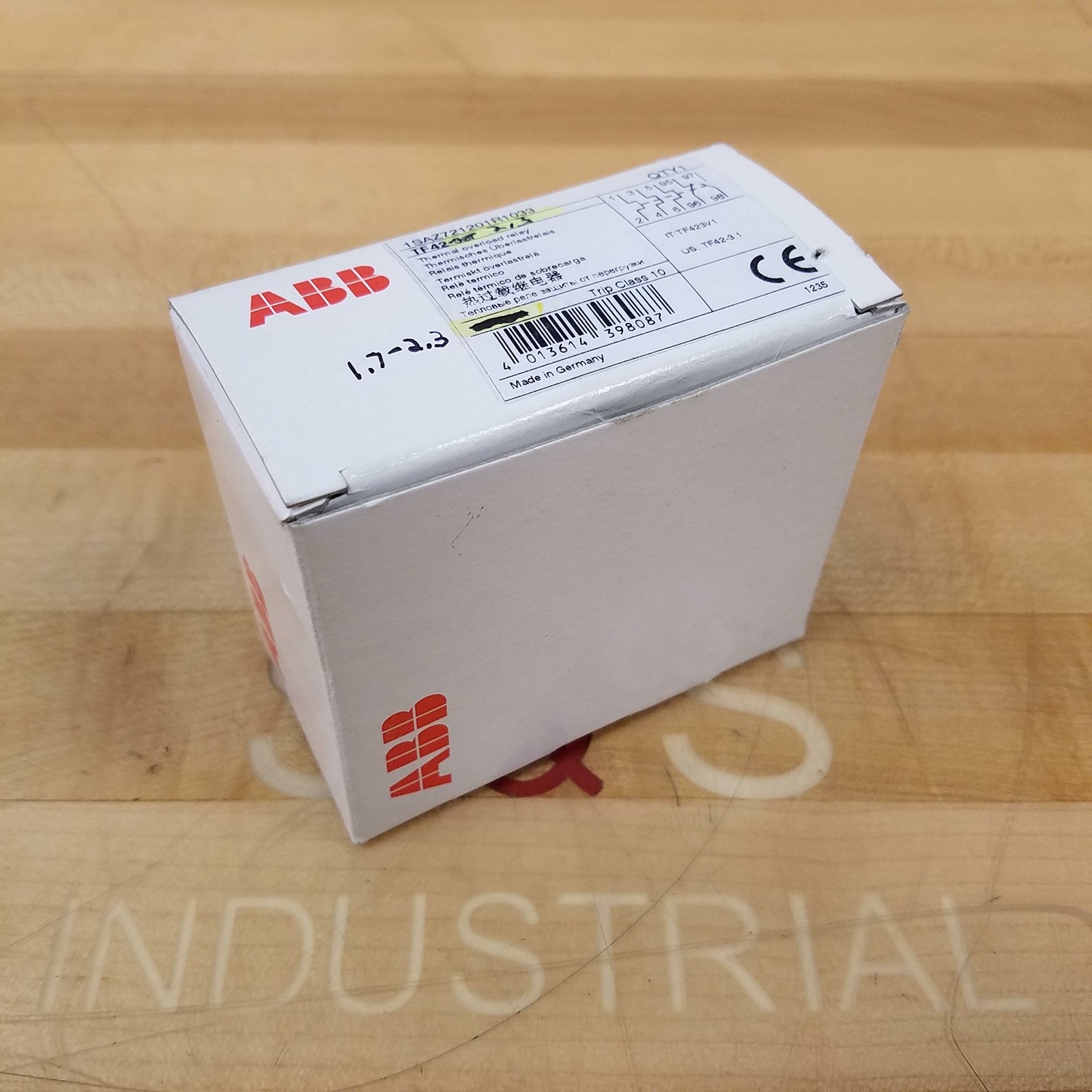 ABB TF42-2.3 Thermal Overload Relay, 690VAC, 1.7A-2.3A, Trip Class 10 ...