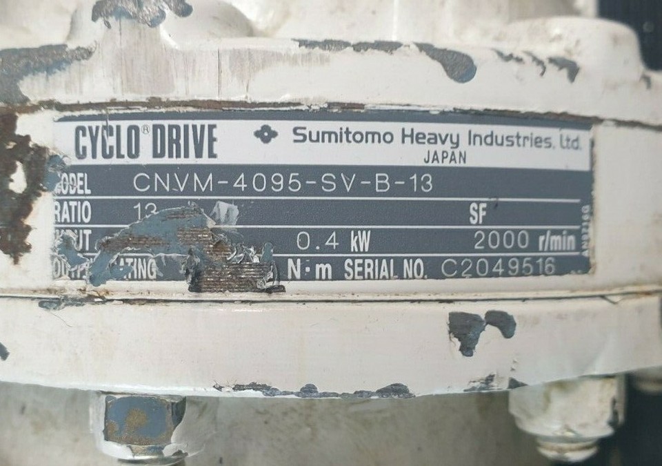 SUMITOMO CNVM-4095-SV-B-13 CYCLO DRIVE W/ FB-05A1 MAGNET BRAKE W ...