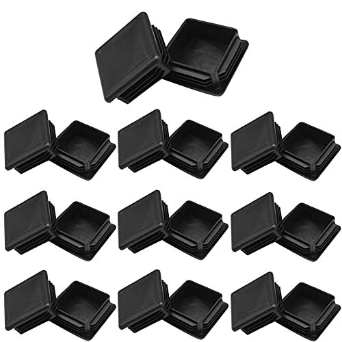 20 Pack 2" Square Tubing Plug End Caps,Tubing Post End Cap, 50mm x 50mm ...