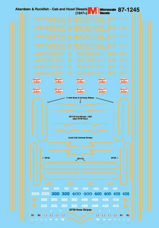 Microscale HO A&R Aberdeen & Rockfish Diesel Hood Units 1947+ 87-1245 ...