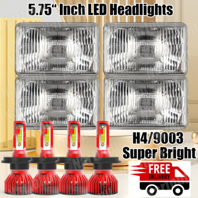 4pcs 4x6" Led Headlights Hi/Lo H4 fit 1980 - 1988 Oldsmobile Cutlass ...