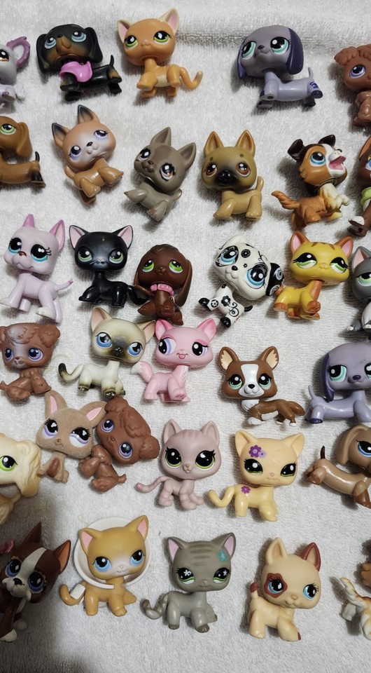 Littlest Pet Shop LPS Dogs & Cat Bundle Lot 76 RARE Figures Puppy HTF ...