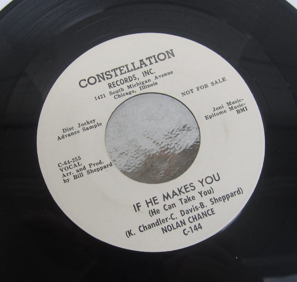 Nolan Chance - She's Gone / If He Makes You 45 Constellation Soul Hear ...