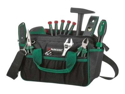 Parkside Home DIY Tool Kit 23 Piece Set With Carry Bag Screwdriver ...
