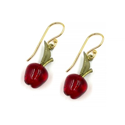 MICHAEL MICHAUD DELICIOUS APPLE WIRE EARRINGS 3746 BZ | eBay