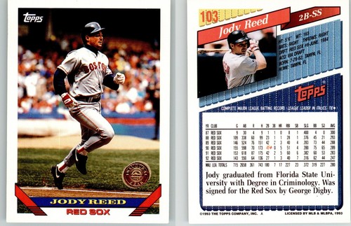 Jody Reed 1993 Topps Inaugural Rockies Stamped #103 Red Sox | eBay