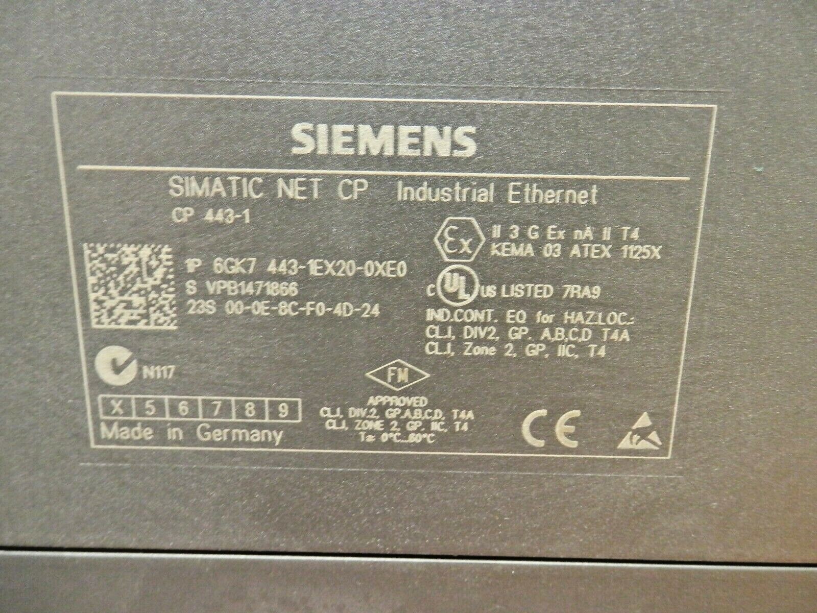 NEW SIEMENS SIMATIC NET CP INDUSTRIAL ETHERNET CARD 6GK7 443-1EX20-0XE0 ...