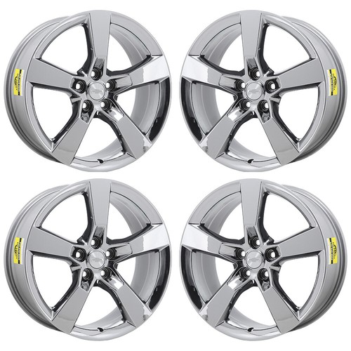20" CHEVROLET CAMARO BRIGHT PVD CHROME WHEELS RIMS FACTORY OEM SET 5443 ...