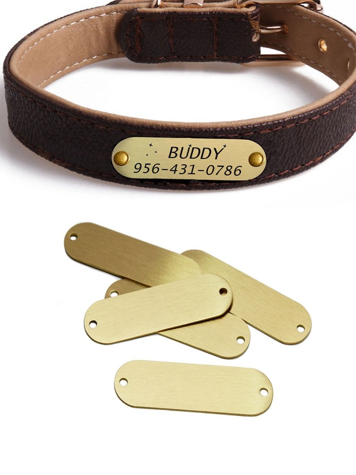 Brass Rivet Tags for Engraving Silent Dog NamePlate Metal Stamping Pet ...