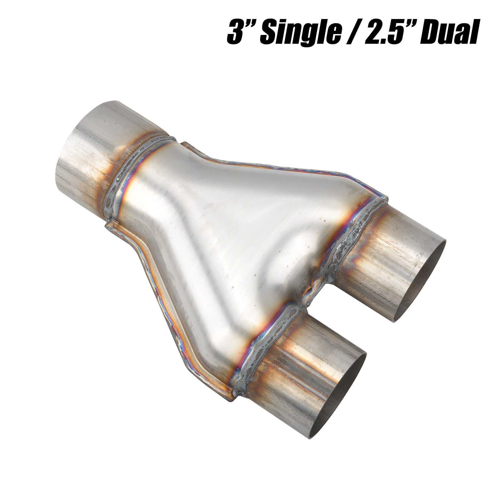 Y-Pipe Exhaust Pipe Adapter Connector 2''/2.25''/2.5''/2.75''/3''ID ...