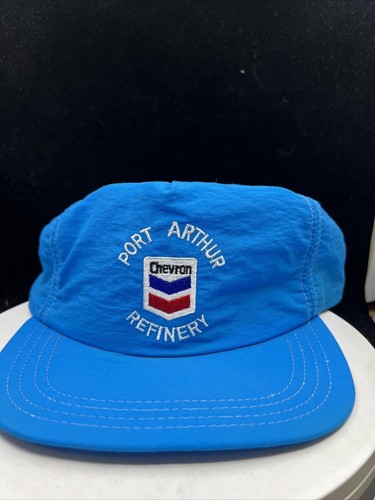 USA Made Chevron Port Author Refinery Hat Cap Bright Blue | eBay