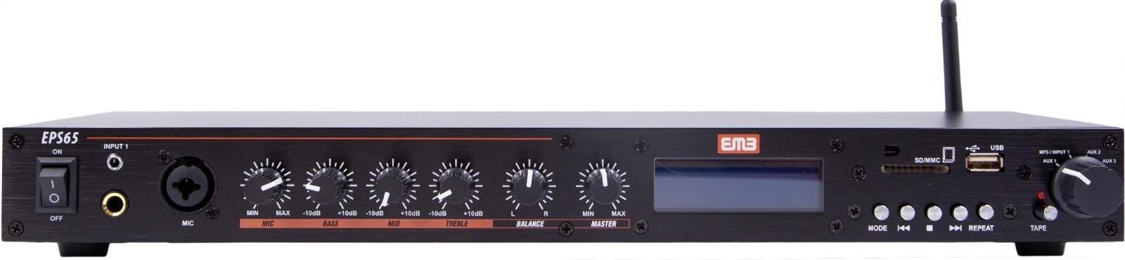 EMB Rack Mount Pre Amplifier Audio Receiver System MP3 w/ Bluetooth, SD ...