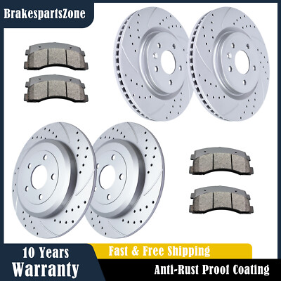Front & Rear Brake Rotors Pads fit for Ford Explorer Lincoln MKT ...