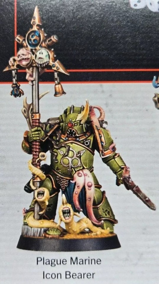 Death Guard Plague Marines Icon Bearer Kill Team Starter Warhammer 40k ...