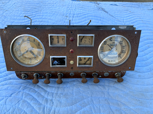 ORIGINAL 1953 RILEY RME DASH SET GAUGES SPEEDO CLOCK INTERIOR DASHBOARD ...