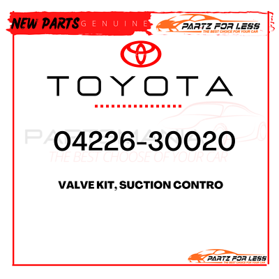04226-30020 TOYOTA GENUINE VALVE KIT, SUCTION CONTROL 0422630020 NEW ...