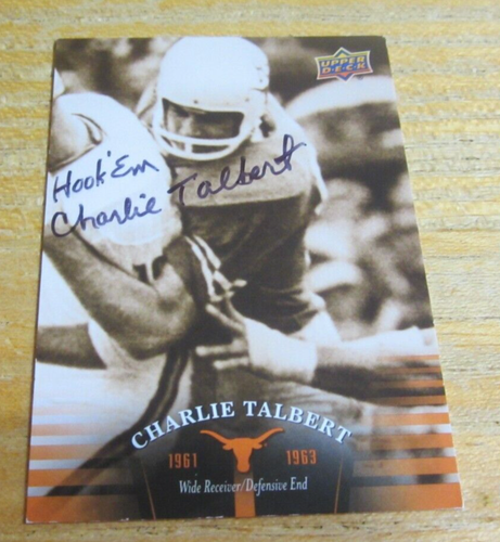 Charlie Talbert Signed 2011 Upper Deck Texas #8 Card NCAA Football ...