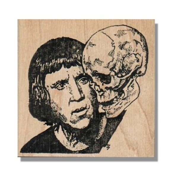 Wood Rubber Stamp, HAMLET'S YORICK, Shakespeare, Playwright, Skull ...