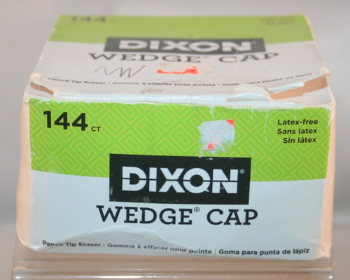 Dixon Wedge Cap Erasers 144 Count Pencil Top - New in Open Box | eBay