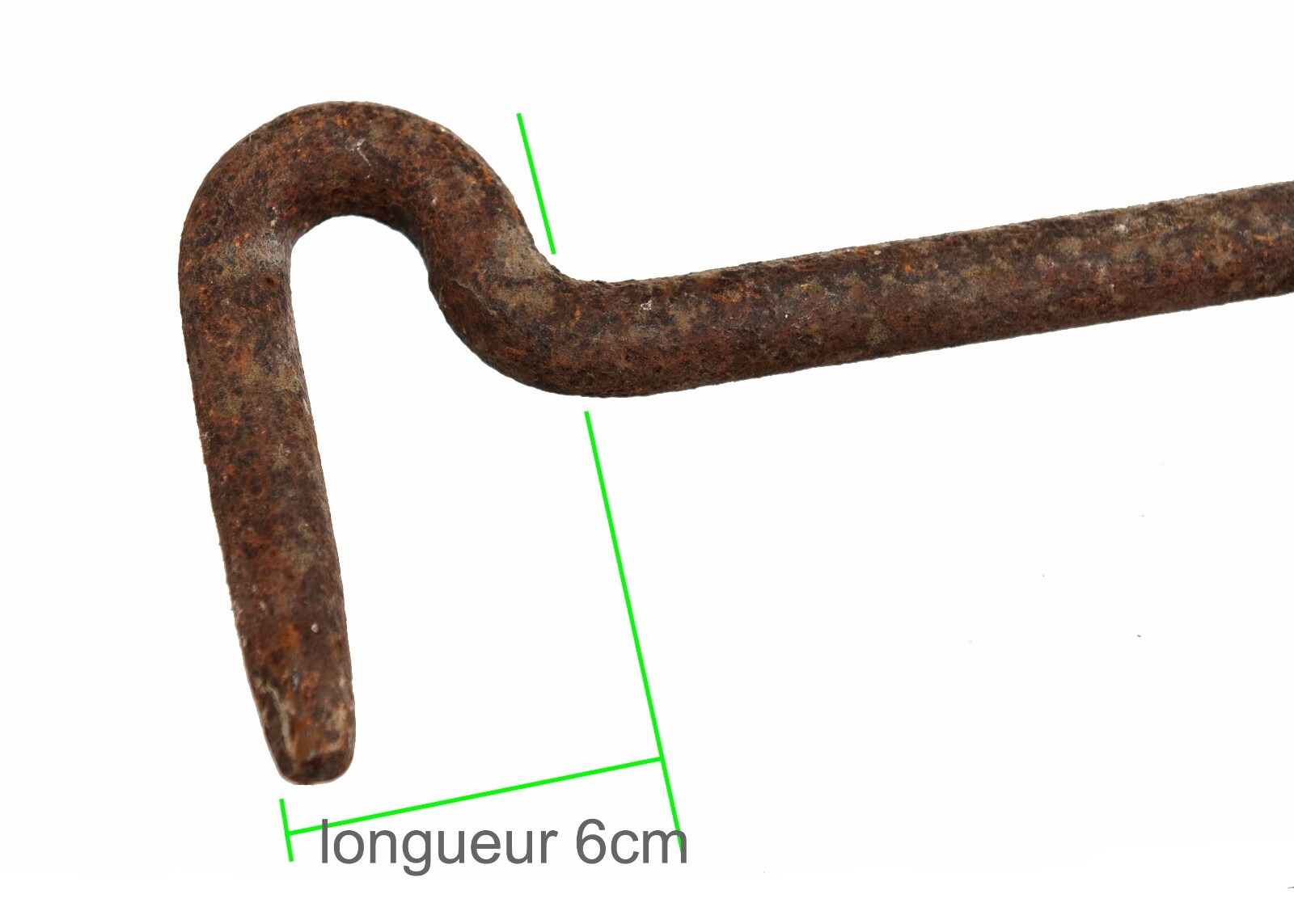 Ancien Grand Crochet de Portail en Fer Forgé de 1m Ancienne Barre de ...