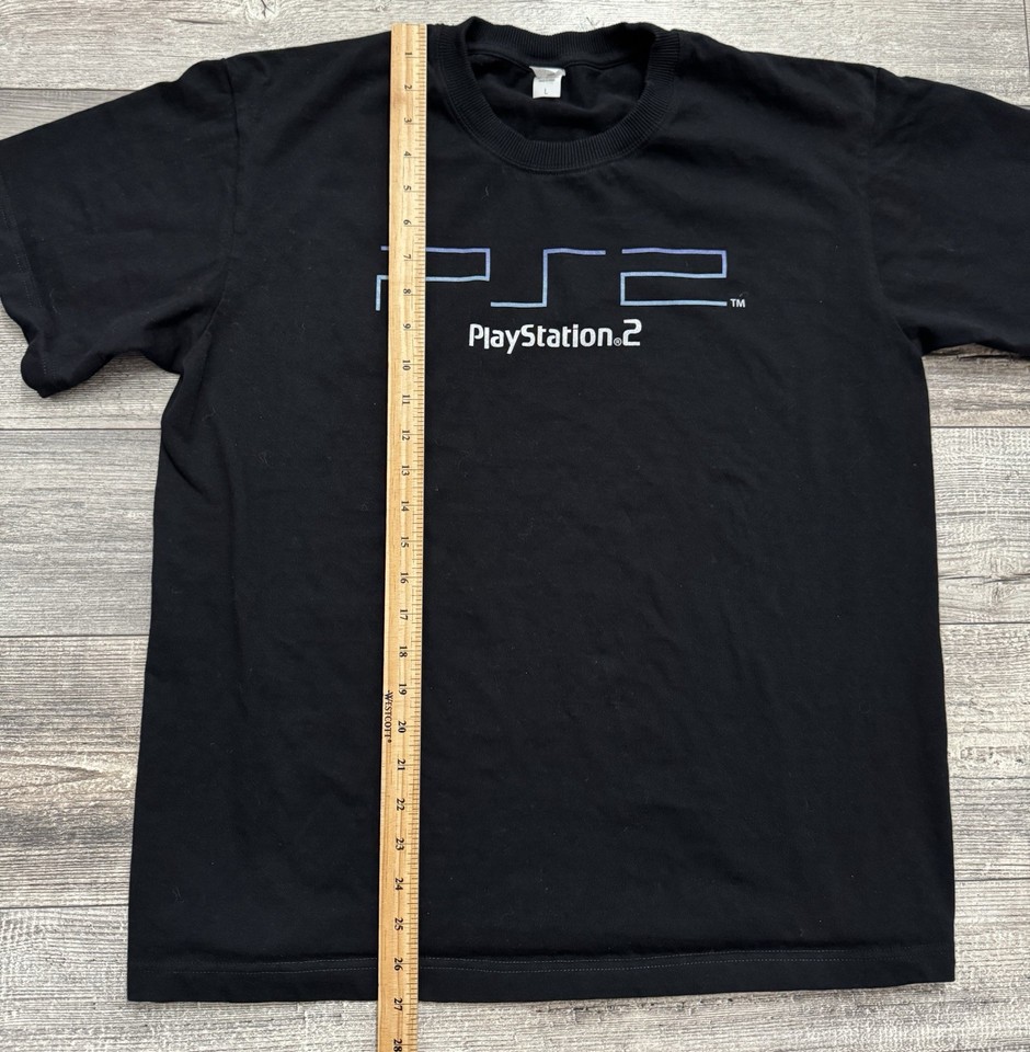Vintage Sony Playstation 2 PS2 Logo Promo Shirt Mens Size Large Black ...
