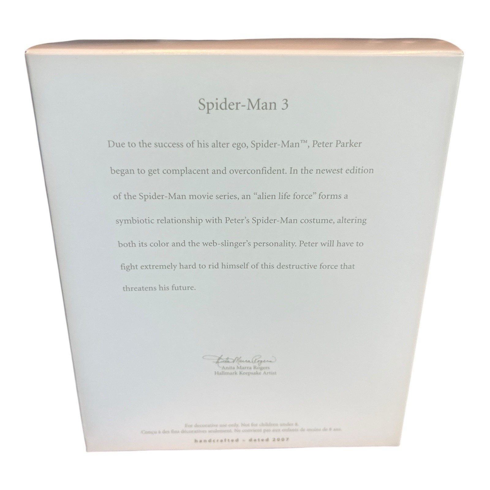 HALLMARK KEEPSAKE ORNAMENT SPIDER-MAN 3 BLACK 2007 IN ORIGINAL BOX | eBay