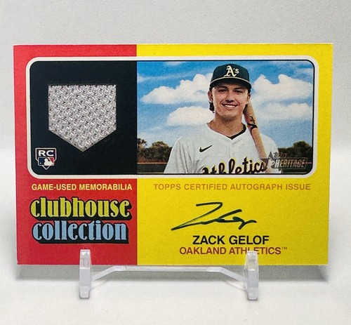 2024 Topps Heritage Autograph Relic Zack Gelof #CCAR-ZG Patch /25 (RC ...