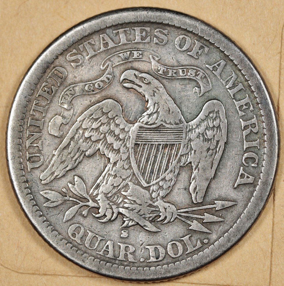 1866-s Seated Liberty Quarter. VF. 197571 | eBay
