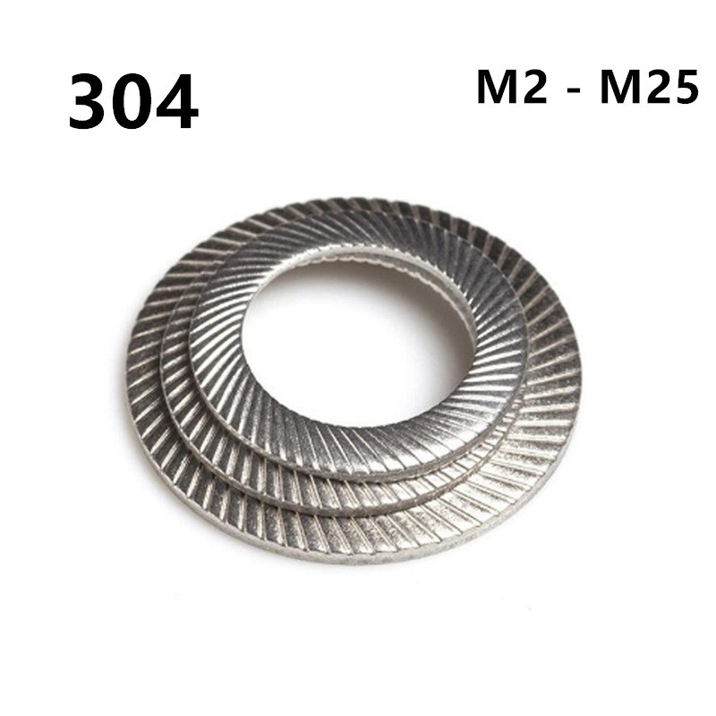 304 Stainless Steel Serrated Safety Washers M2.5 M3 M4 M5 M6 M8 M10 M12 ...
