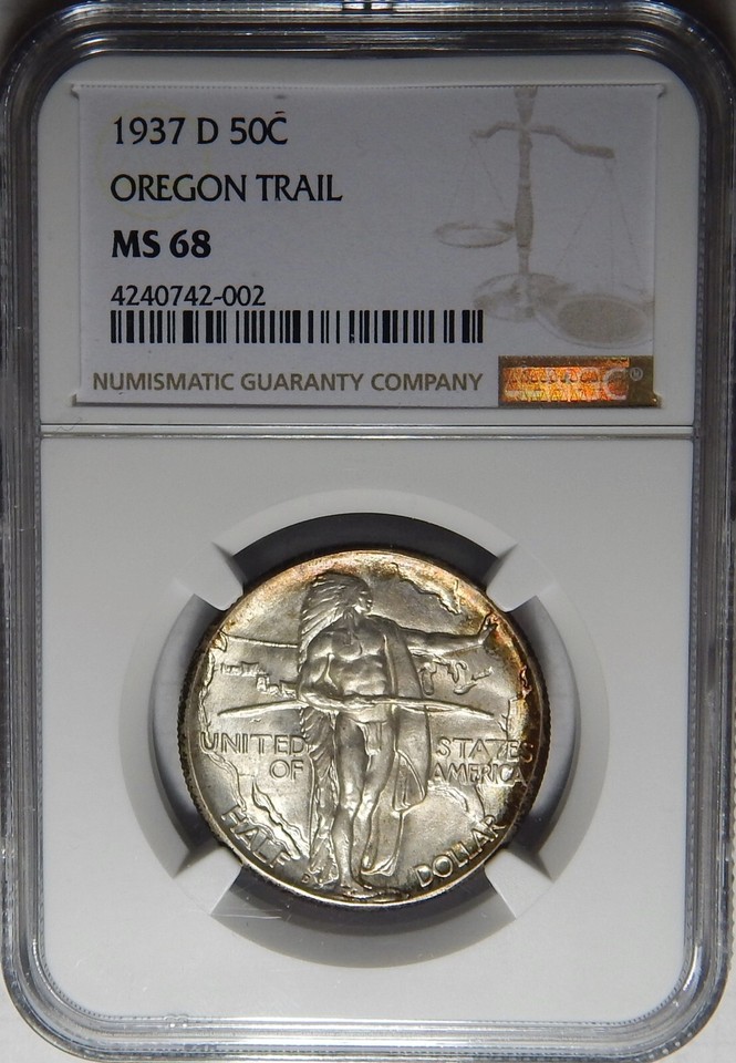 1937-D NGC MS68 OREGON HALF DOLLAR SILVER COMMEMORATIVE | eBay