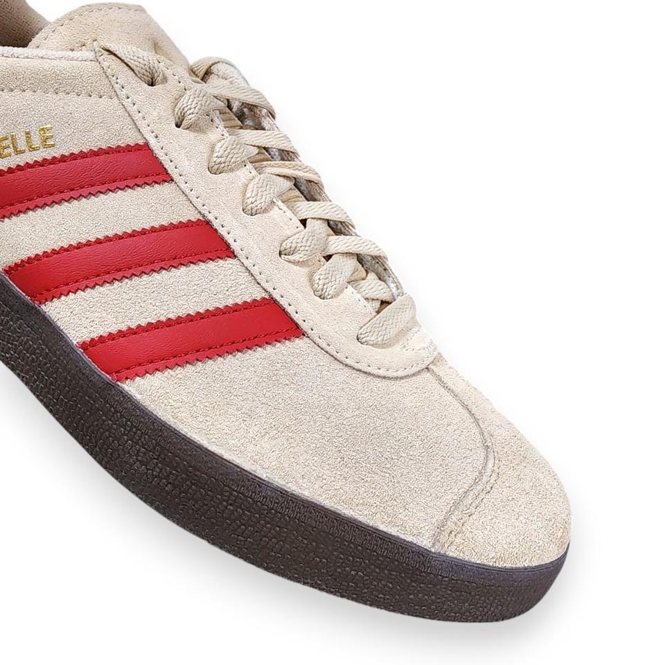 Adidas Gazelle Originals Suede Trainer Sand Strata Scarlet JH5393 Men's ...