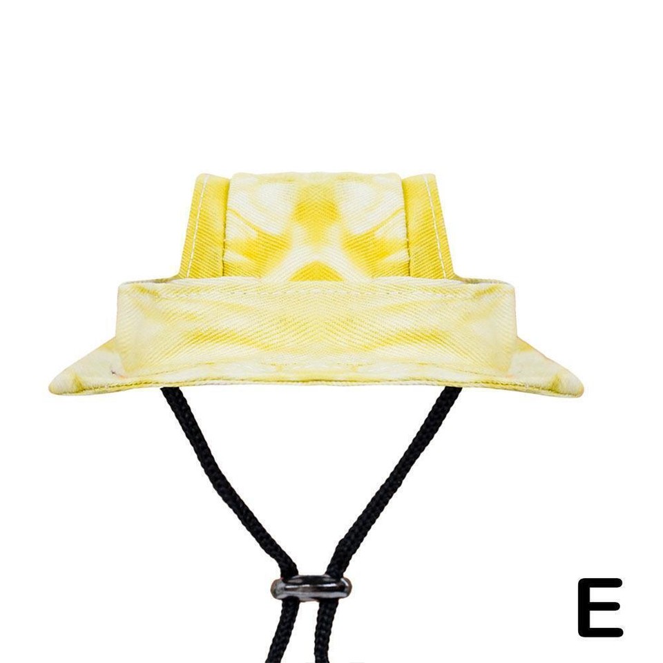 Dog Bucket Hats, Dog Round Cap with Ear Hole Adjustable Outdoor Travel ...