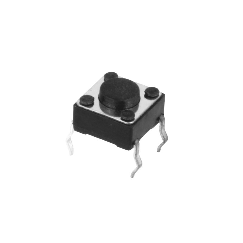 100x TACT Print-Eingabetaster 6x6mm, H 4,3mm, 50mA/12V-, Drucktaster ...