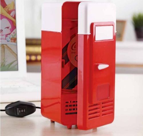USB Mini PC Fridge Refrigerator Portable Small Drink Cans Beverage ...