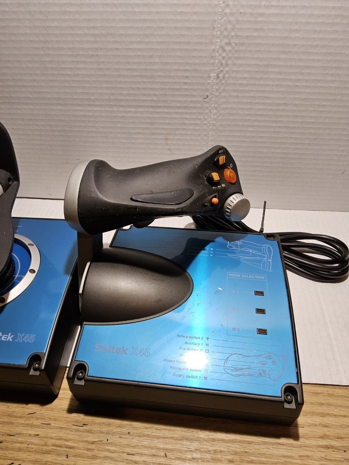 Used SAITEK Digital X45 Joystick & Throttle Flight Controller Untested ...