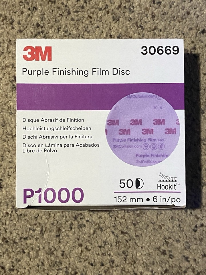 3M 30669 260L Series Abrasive Disc, 6 in Dia, P1000 Grit, Hook and Loop ...