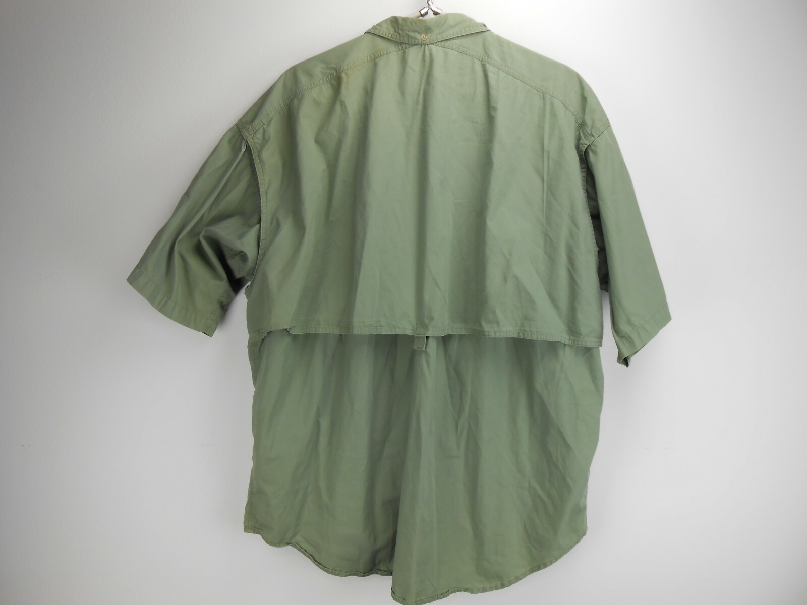 Cabelas Vented Fishing Shirt Green Mesh Lined Short S… - Gem