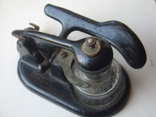 Antique Vtg Cast Iron Dietzgen Drafting Inkwell Stand Ink Glass Bottle ...