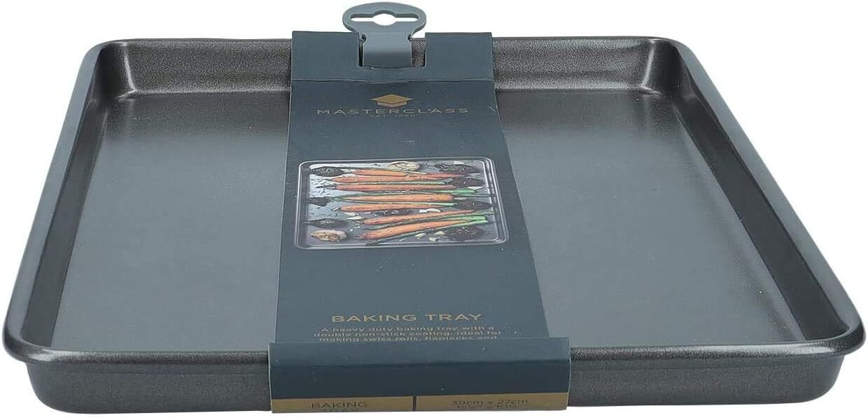 MasterClass Large Baking Tray with PFOA Free Non Stick Robust 1 mm ...