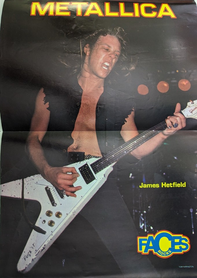 Faces Rocks Magazine August 1986 Metallica, Van Halen, Priest, Twisted ...