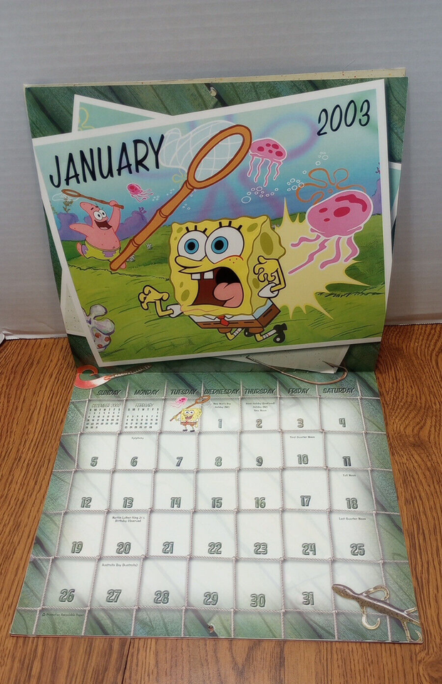 Spongebob 16 month 2003 Calendar | eBay