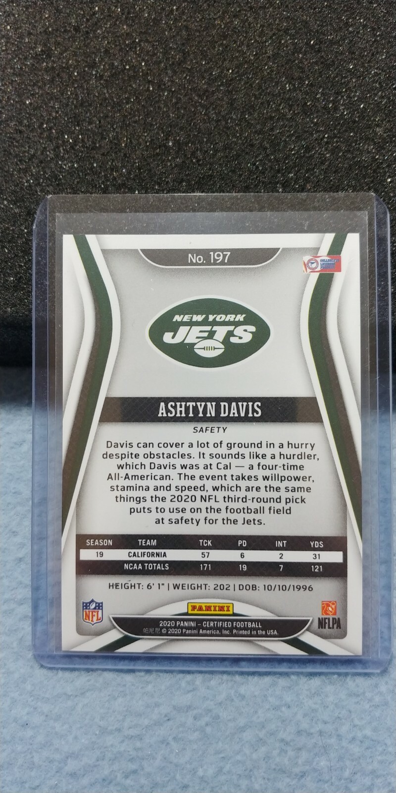 2020 Panini Certified - Rookies Mirror Orange #197 Ashtyn Davis /199 ...