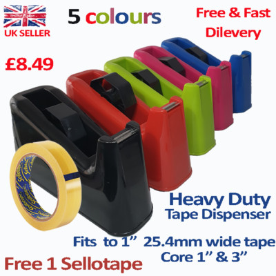 Heavy Duty Tape Dispenser Desktop Office Sellotape Tape Up to 1" (25 ...