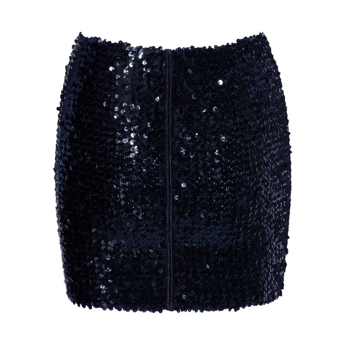 Sexy Mini-Rock schwarz S-XL glänzende Pailletten Club Party Pailetten ...