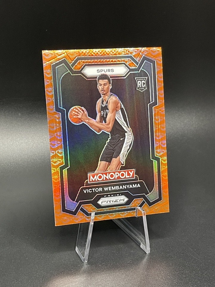 2023-2024 Monopoly Prizm Victor Wembanyama Spurs #81 ORANGE HANDSHAKE ...