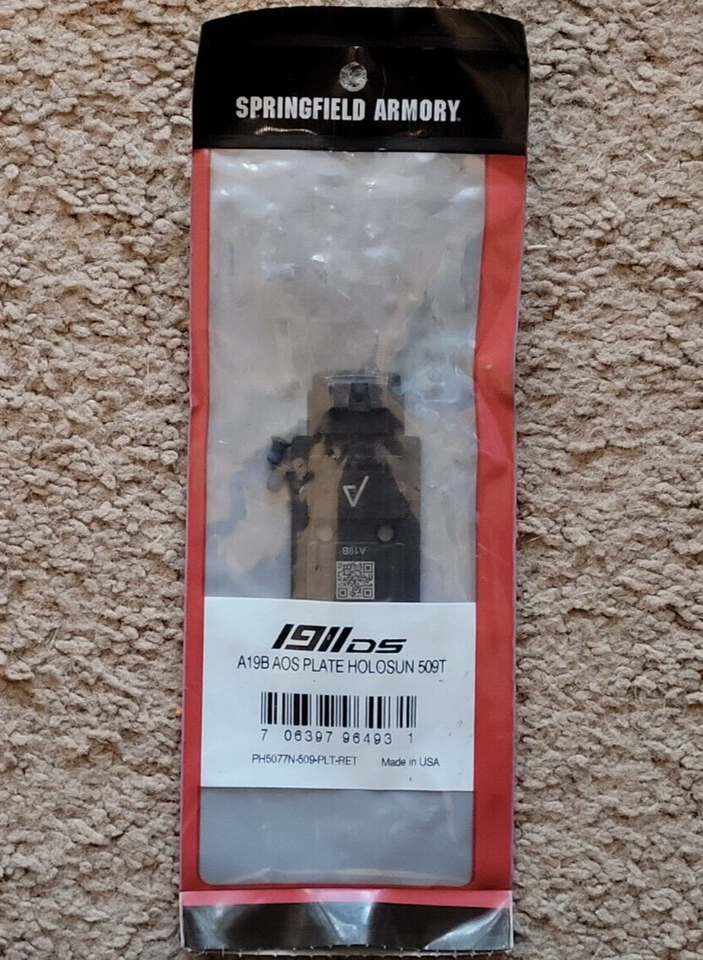 Springfield Prodigy 1911 DS A19B Holosun 509T AOS Agency Optic Mounting ...