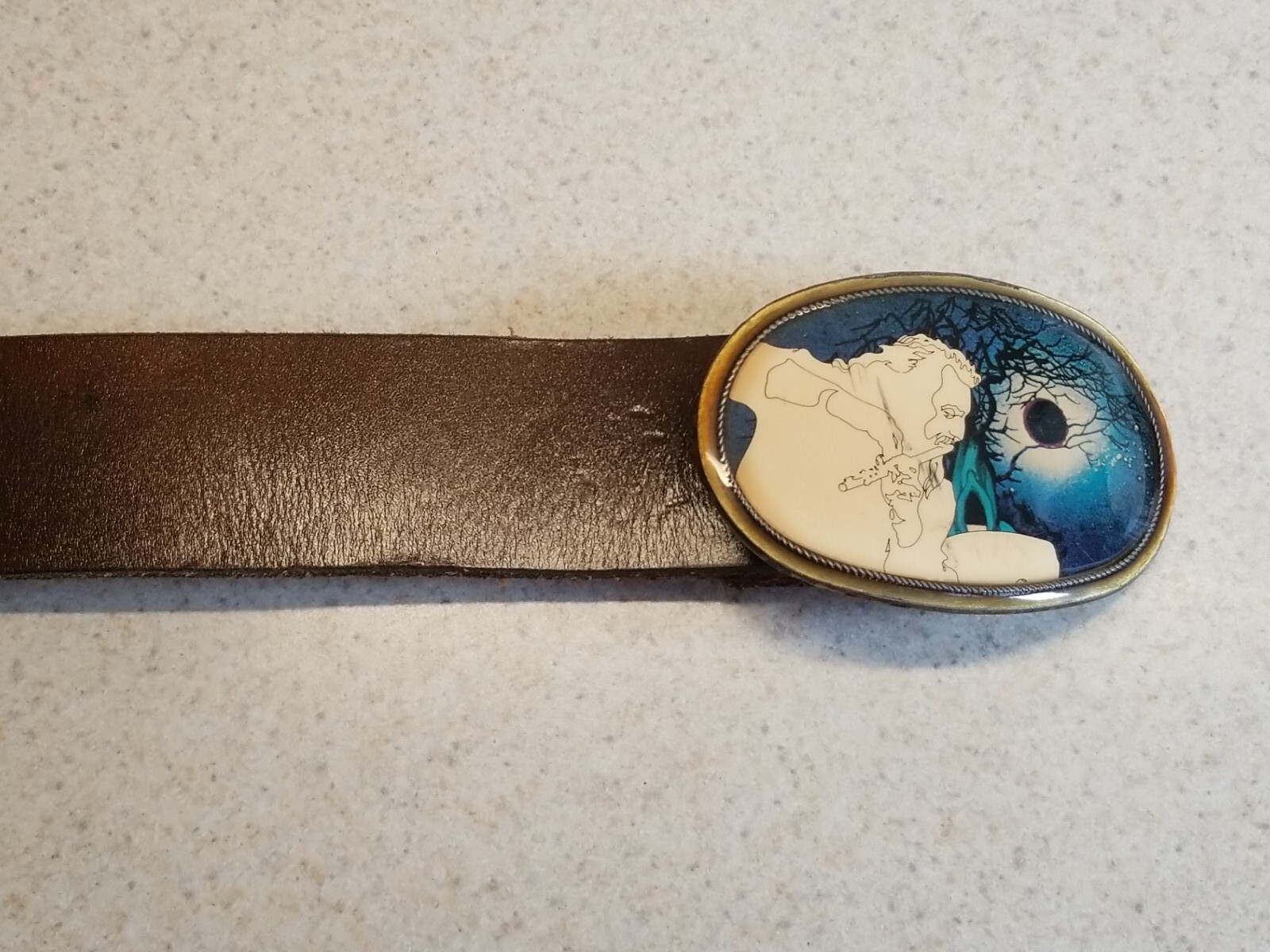 1976 VINTAGE JETHRO TULL COMPLETE BELT & BUCKLE PACIF… - Gem