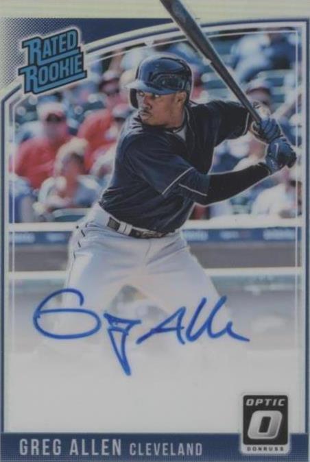 2018 Panini Donruss Optic - Rated Rookie Signatures Greg Allen #RRS-GA ...